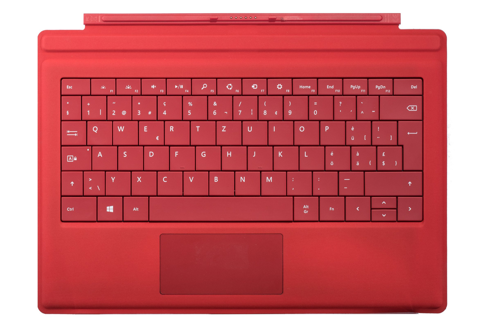Keyboard Microsoft Surface Type Cover Pro 3 Red QWERTZ (Swiss) Grade B ...