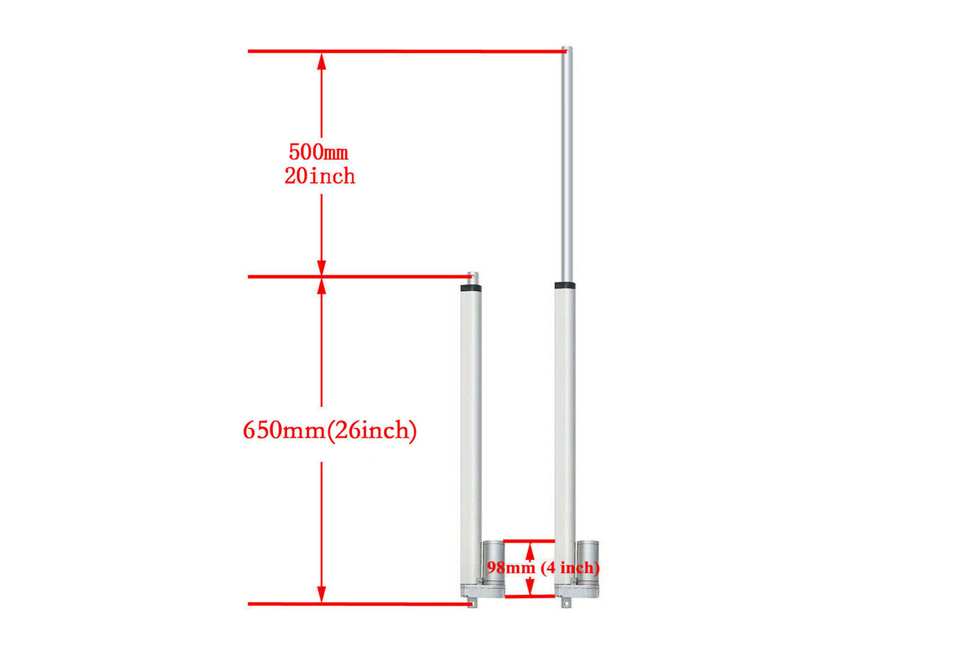 Electric linear actuator 12V 500mm 3000N | | Dropmax