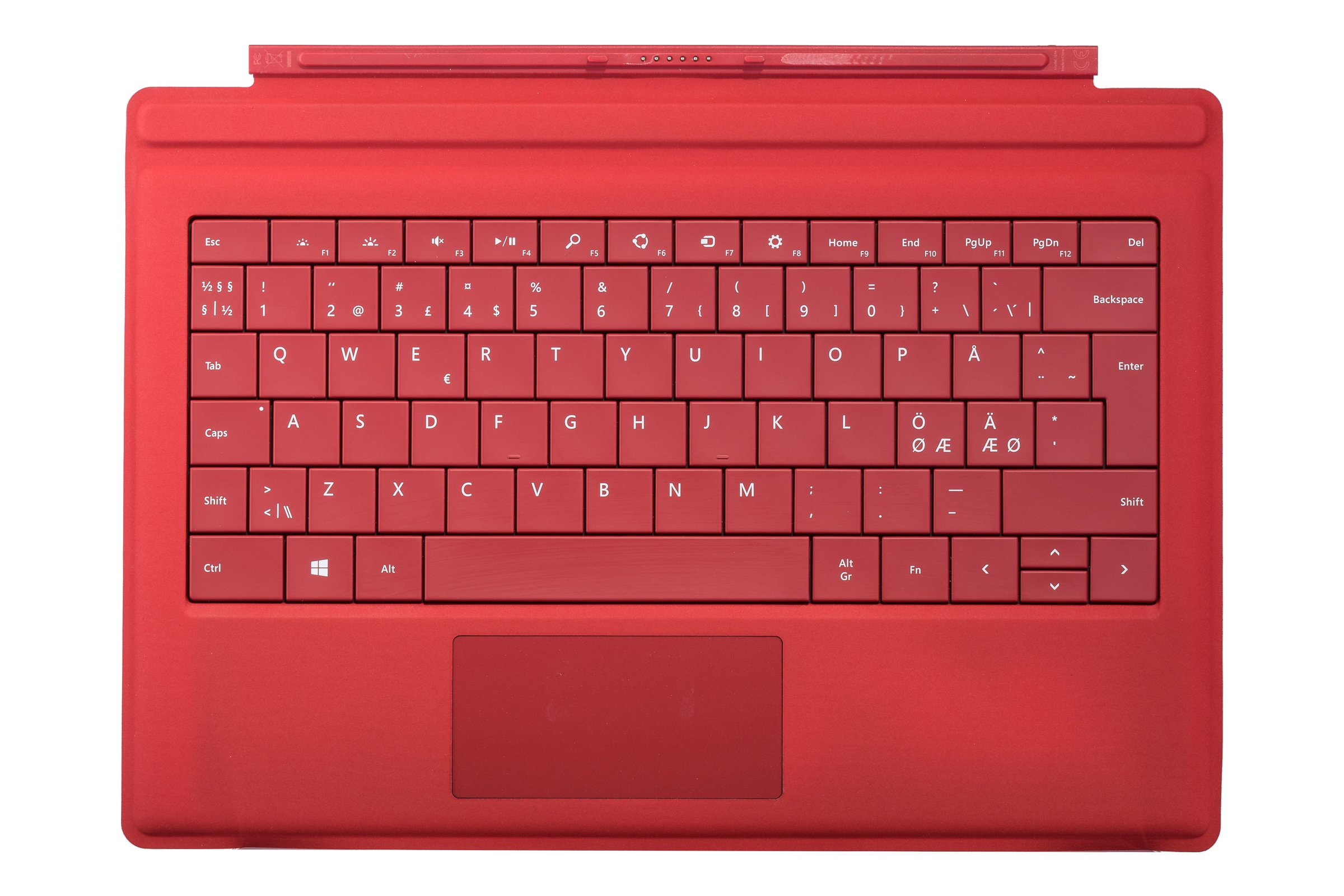 Keyboard Microsoft Surface Type Cover 3 Red QWERTY (Nordic) Grade B ...