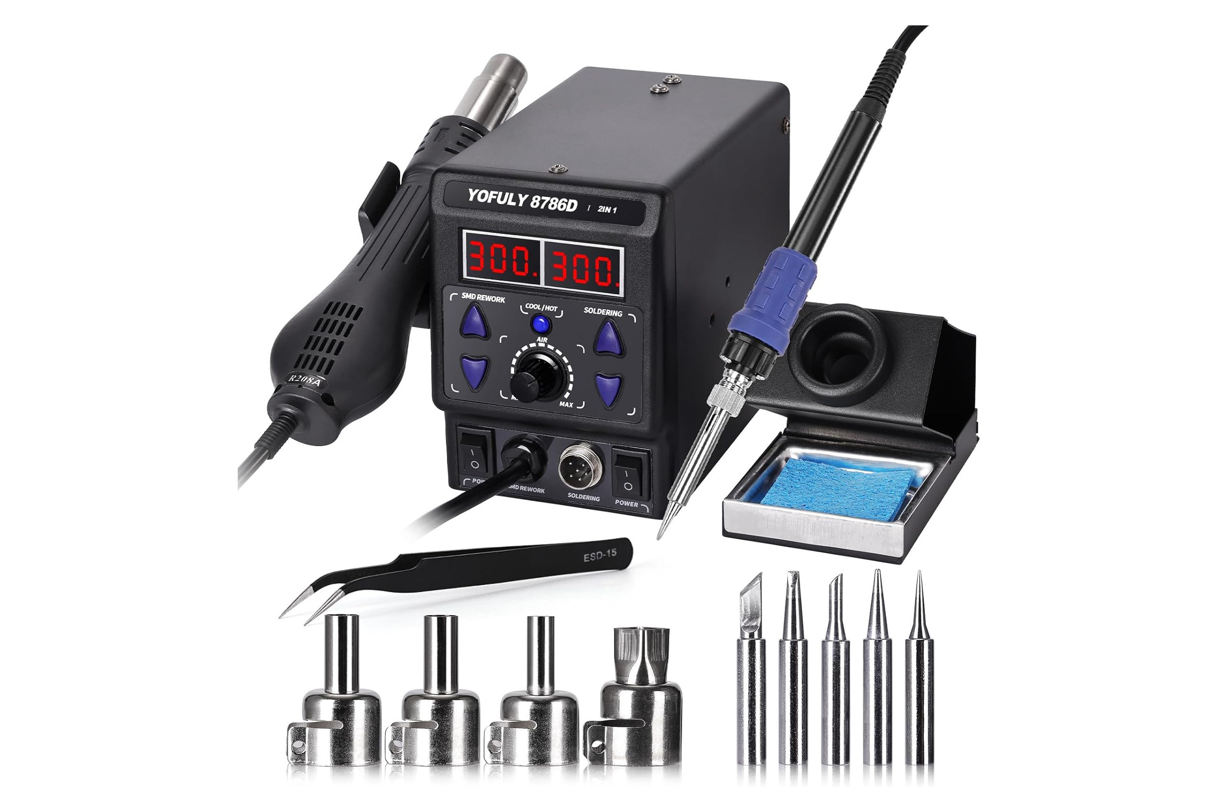 Yofuly 8786D 750W Hot air 2-in-1 soldering station | | Dropmax