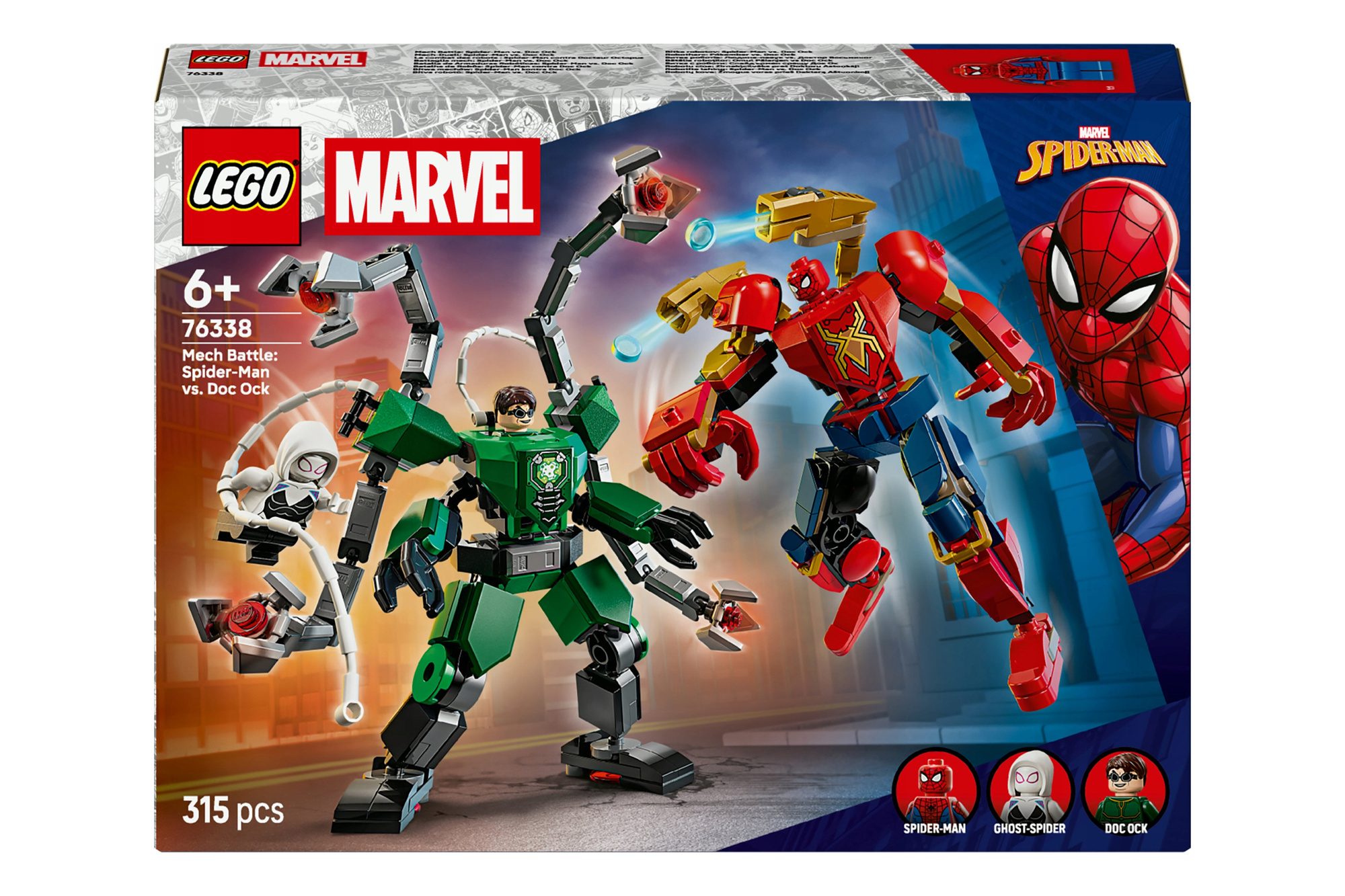 LEGO Marvel 76338 Bitwa mechów Spider-Man vs Doc Ock Ghost-Spider ...
